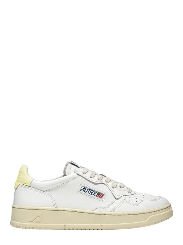 AUTRY Medalist Low Top Leather Sneakers - Yellow