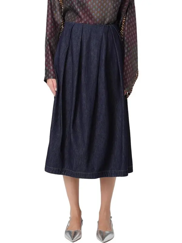 Dries Van Noten Midi Skirt - Denim