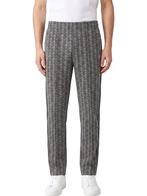 Lacoste Graphic Logo Cotton Blend Jogging Pants - Grey