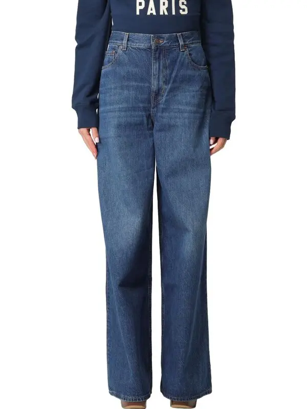 Chloé Cotton Denim High-waisted Flare Jeans - Blue