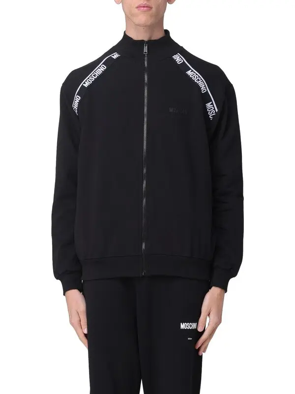 Moschino Zip-up Sweatshirt - Black