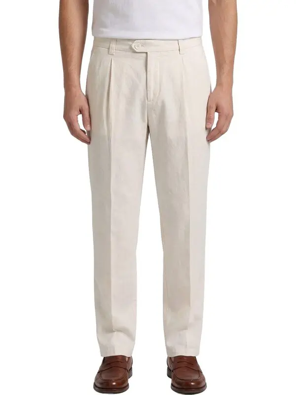 Brunello Cucinelli Stretch Cotton Chino Trousers - White