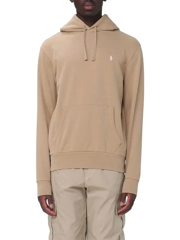 Polo Ralph Lauren Embroidered Logo Cotton Hoodie - Coffee
