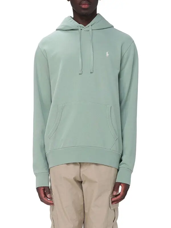Polo Ralph Lauren Embroidered Logo Cotton Hoodie - Green