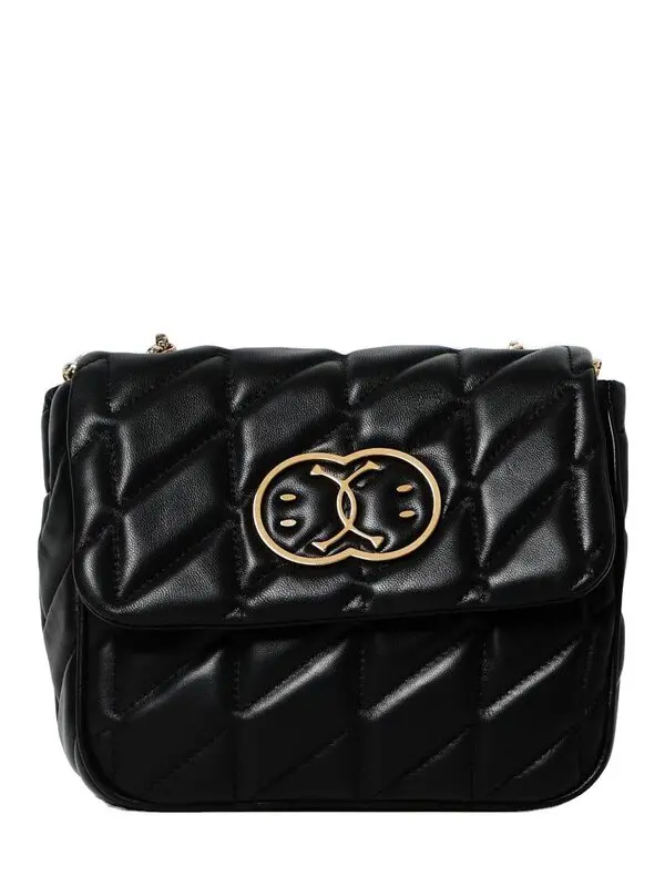 Moschino Quilted Leather Shoulder Bag With Chain Strap - Gold