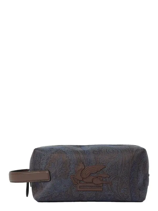 Etro Paisley Print Travel Pouch - Blue