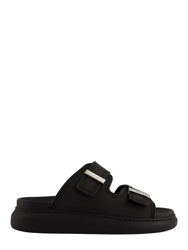 Alexander McQueen Hybrid Rubber Sliders - Black