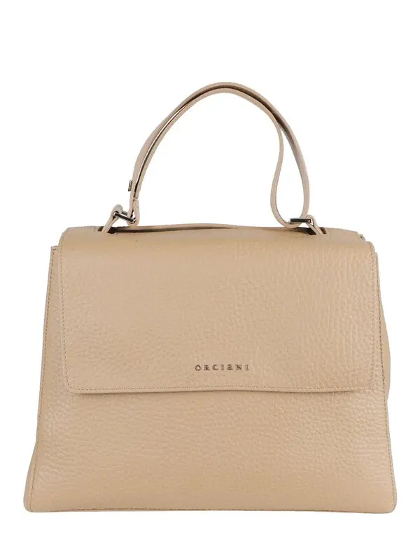 Orciani Sveva Medium Hammered Leather Bag - Brown