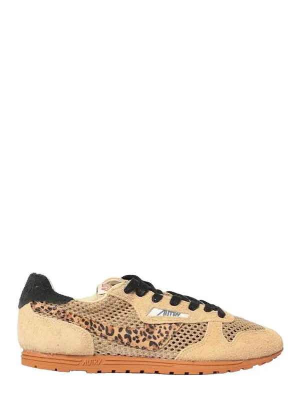 AUTRY Windspin Suede And Perforated Mesh Sneakers - Brown
