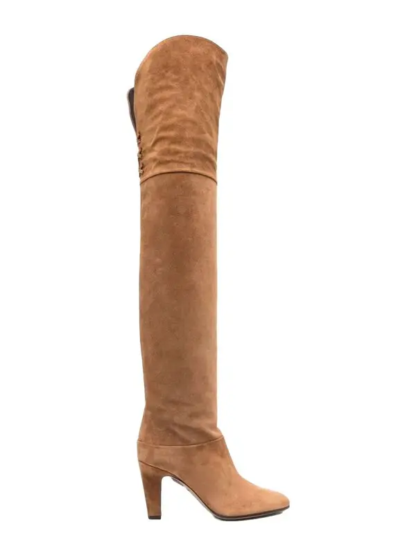 Chloé Over-the-knee Suede Boots - Camel