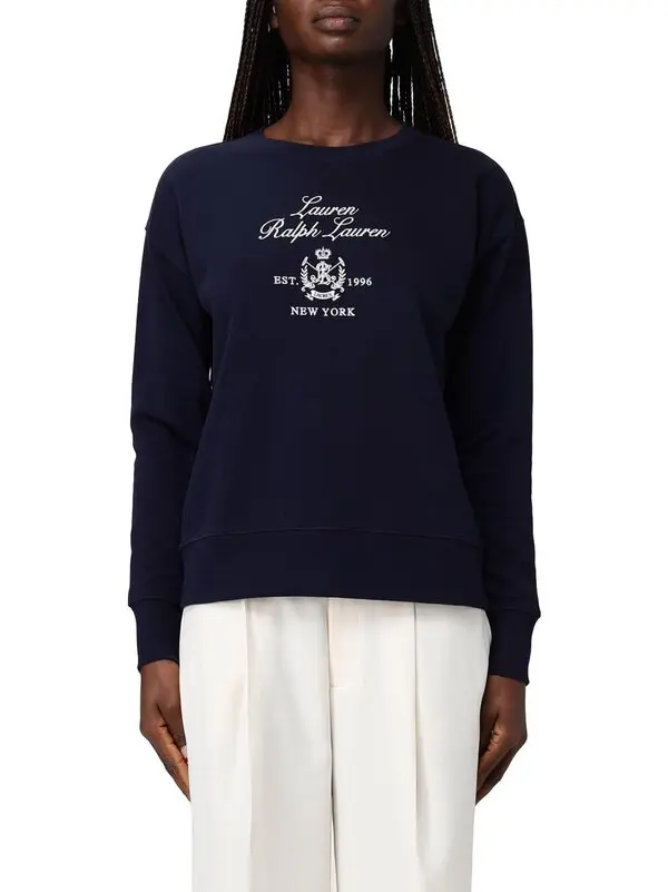 Ralph Lauren Crew Neck Knit With Embroidered Logo - Blue