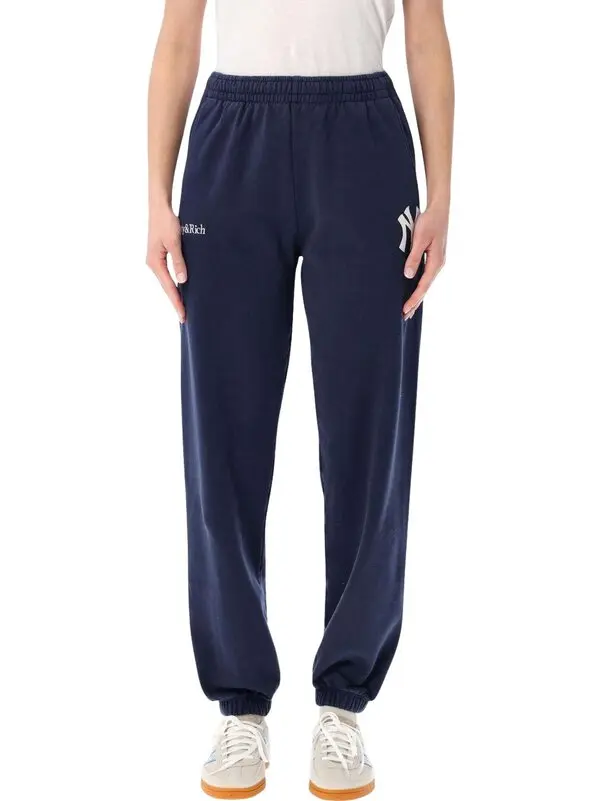 SPORTY & RICH Cotton Jogging Pants - Blue