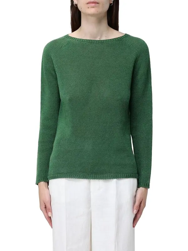 Max Mara Linen Knit Top - Green
