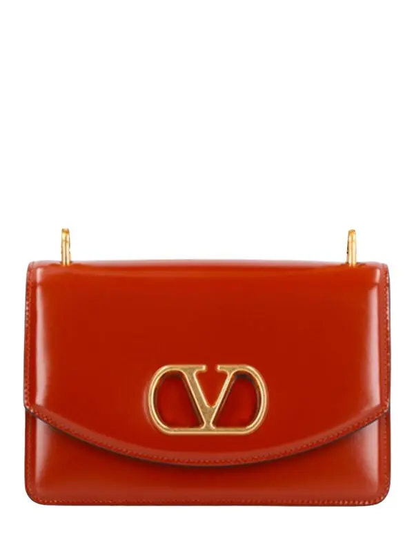 Valentino Garavani Vain Small Leather Bag - Burnt