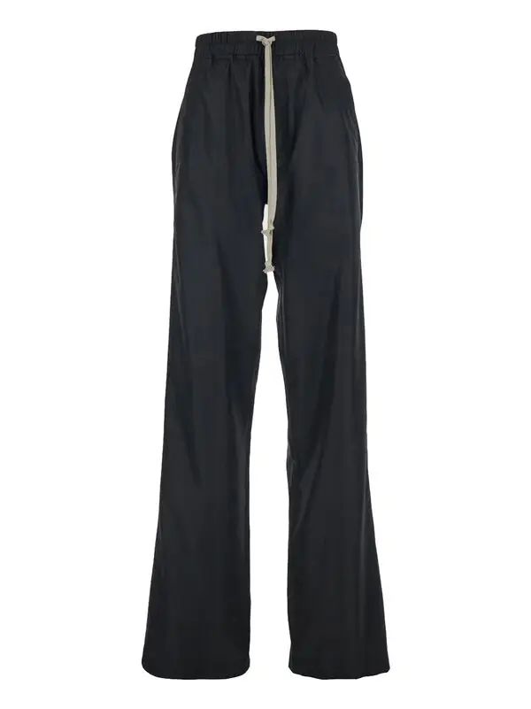 RICK OWENS + MONCLER Rick Owens X Moncler Nylon Wide-leg Drawstring Trousers - Black