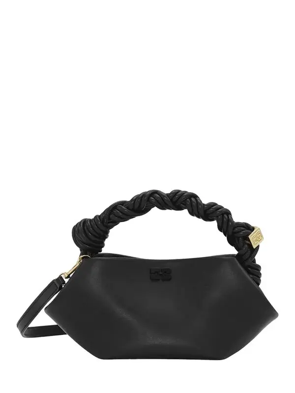 GANNI Twisted Handle Top Handle Bag - Grey