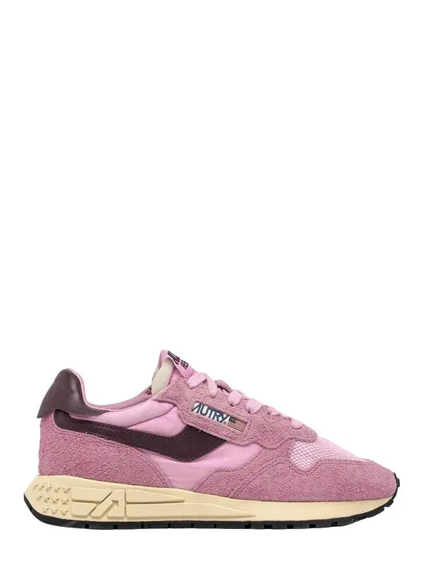 AUTRY Reelwind Suede And Nylon Sneakers - Pink