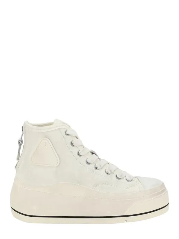 R13 Kurt Canvas High Top Sneakers - Ecru