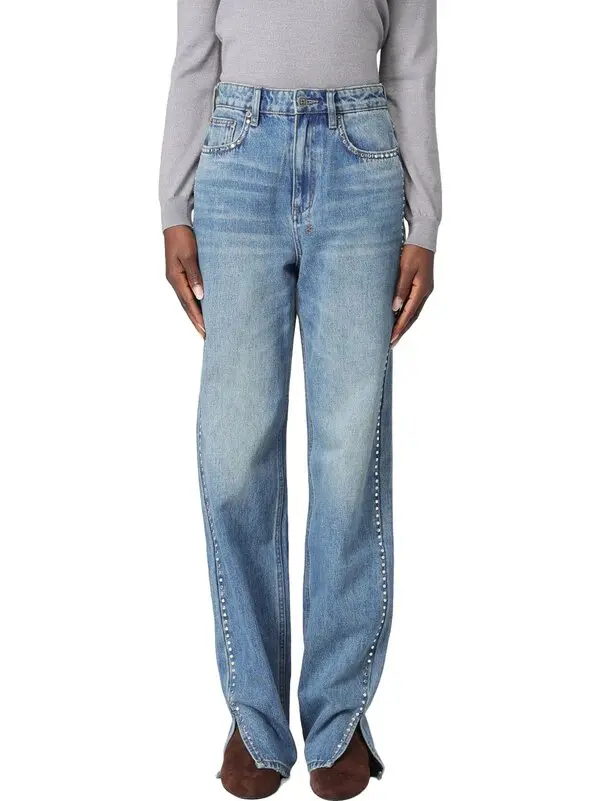 Ksubi Embellished Straight Leg Jeans - Denim