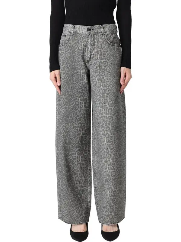Liu Jo Animal Print Jeans - Grey