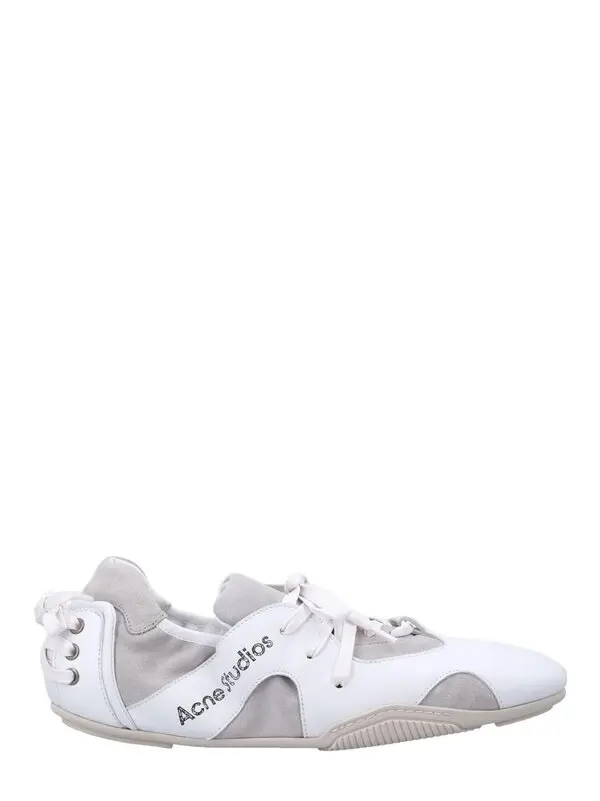 Acne Studios Leather And Suede Low Top Sneakers - White