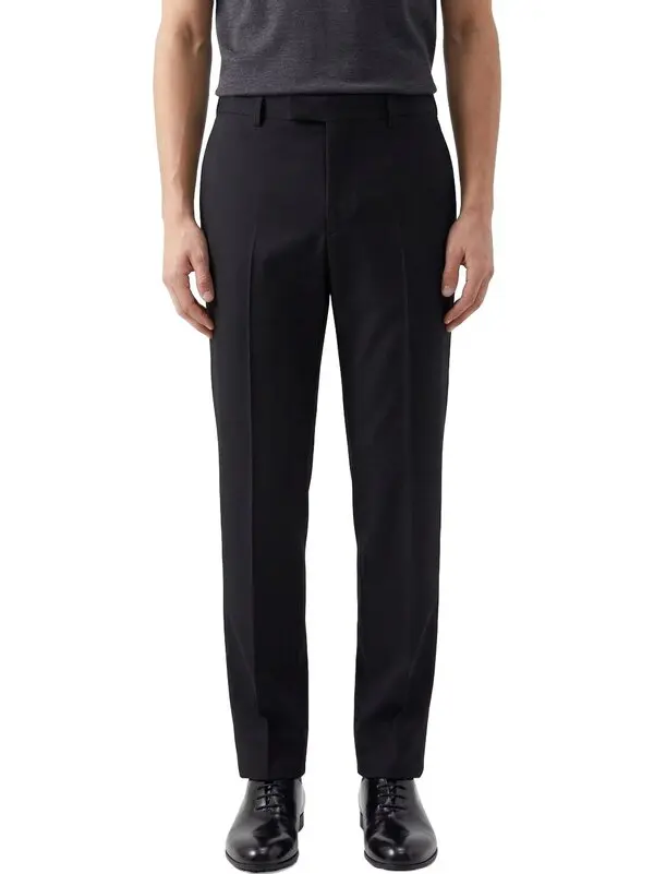 JIL SANDER Virgin Wool Tailored Trousers - Black