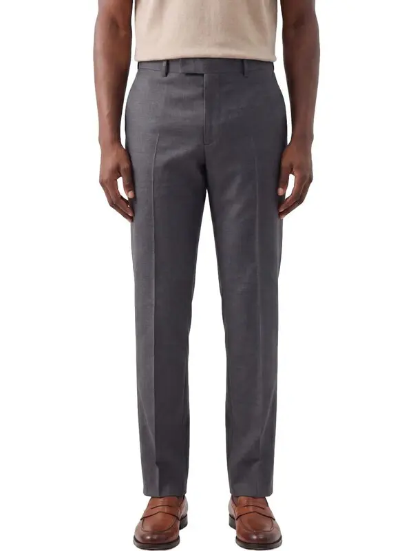 JIL SANDER Virgin Wool Tailored Trousers - Charcoal