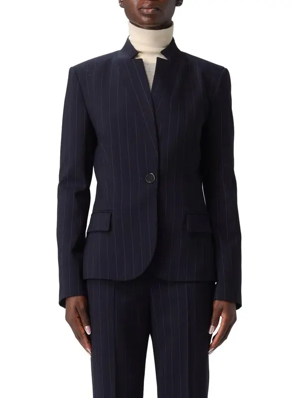 Pinko Tailored Blazer With Pin Stripes - Blue