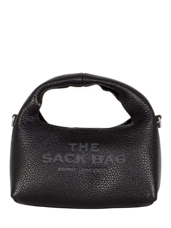 Marc Jacobs Sack Mini Hammered Leather Top Handle Bag - Black