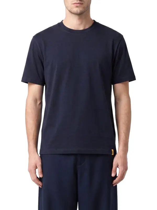 K-WAY Fantome Short-sleeved Cotton T-shirt With Applied Logo - Blue