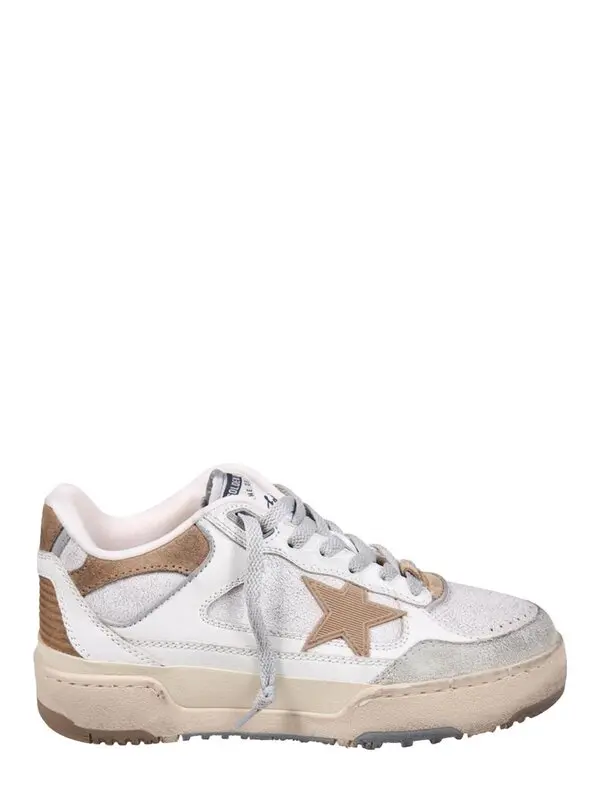 GOLDEN GOOSE Forty2 Low Top Sneakers In Distressed Leather - White