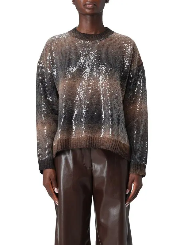 Liu Jo Sequin Embellished Knit Jumper - Brown