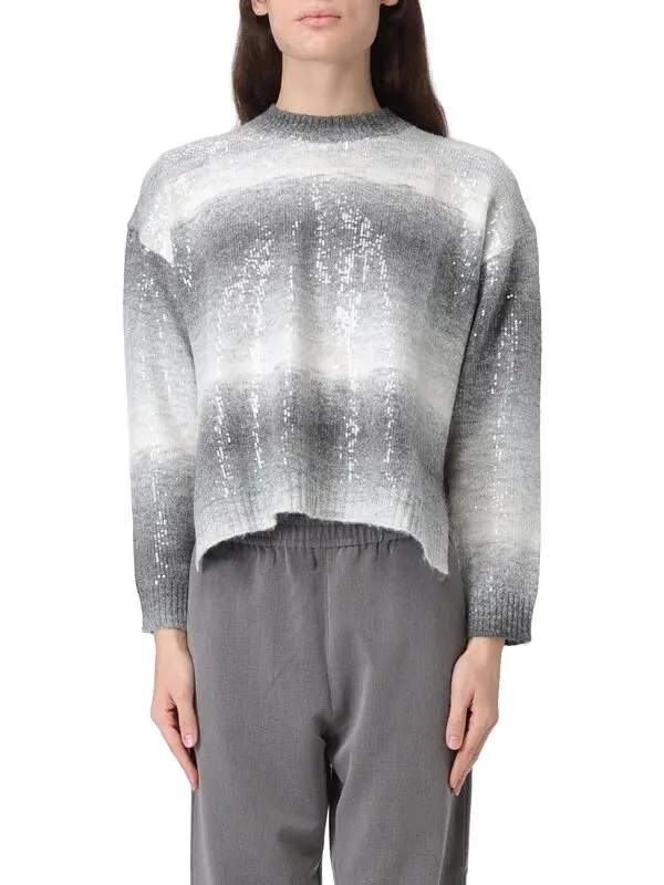 Liu Jo Sequin Embellished Knit Jumper - Grey