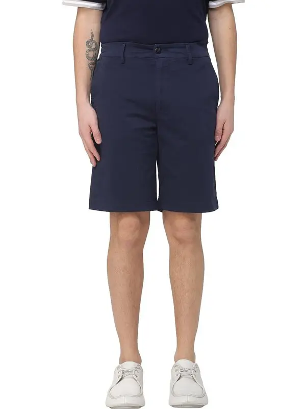 Eleventy Stretch Cotton Chino Shorts - Blue