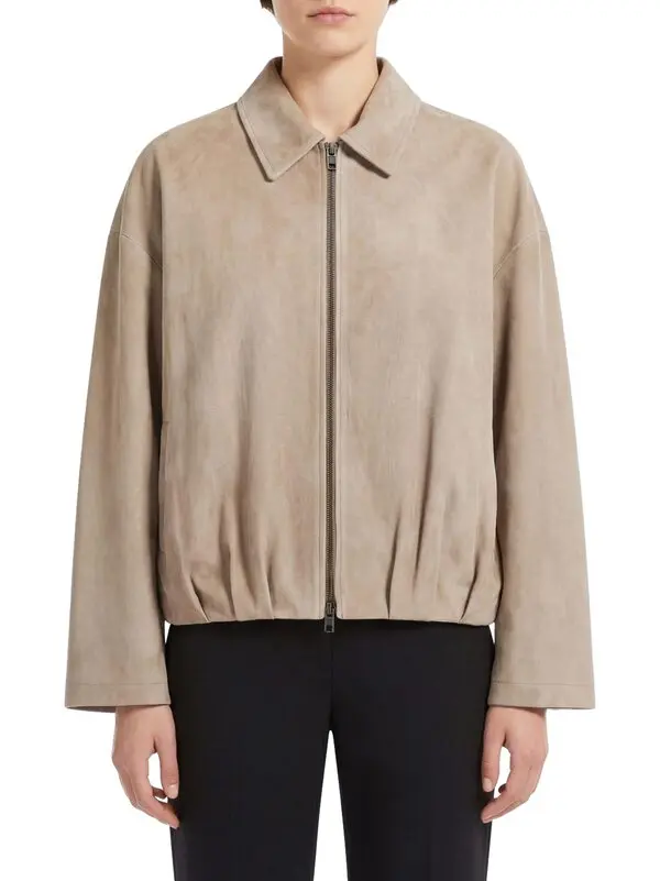 SALVATORE SANTORO Suede Leather Jacket - Earth