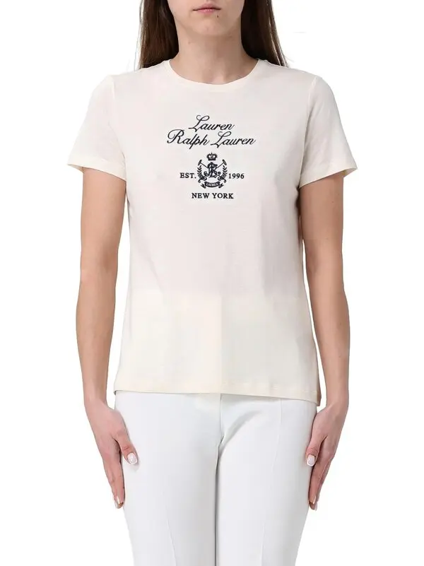 Ralph Lauren Cotton T-shirt With Logo - Beige