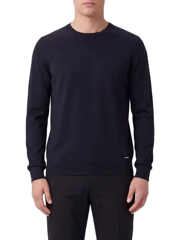Brioni Crew Neck Pure Wool Sweater - Blue
