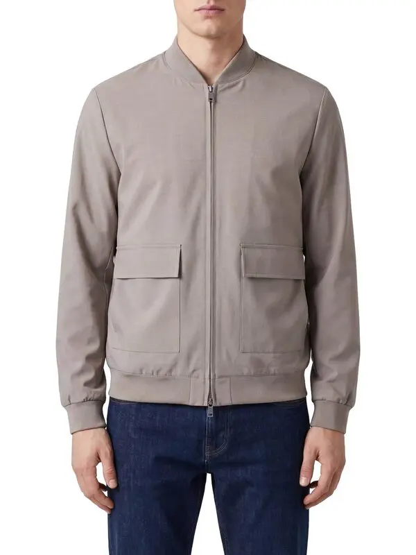 DUNO Wool-blend Bomber Jacket - Camel