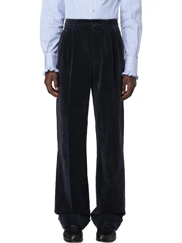Valentino Garavani Tailored Velvet Trousers - Blue