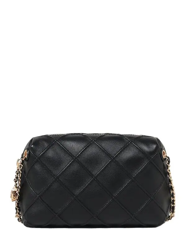 Tory Burch Quilted Leather Mini Bag With Chain Strap - Black