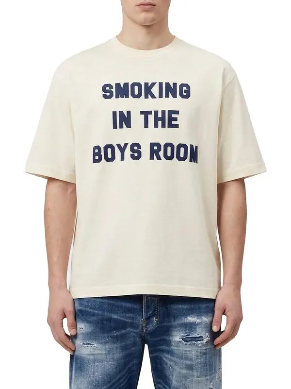 Dsquared2 Cotton T-shirt With Slogan - Ivory