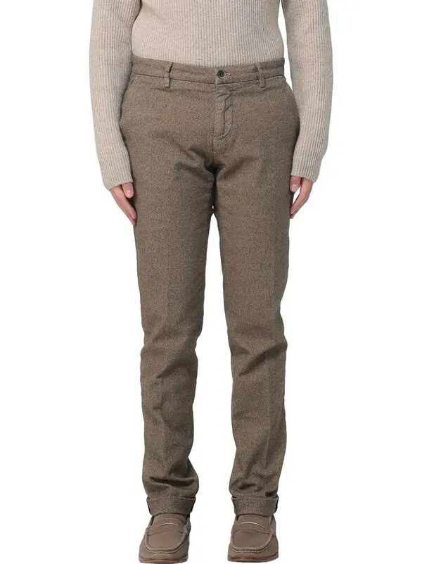 MASON'S Tailored Trousers With Button Detail - Sand