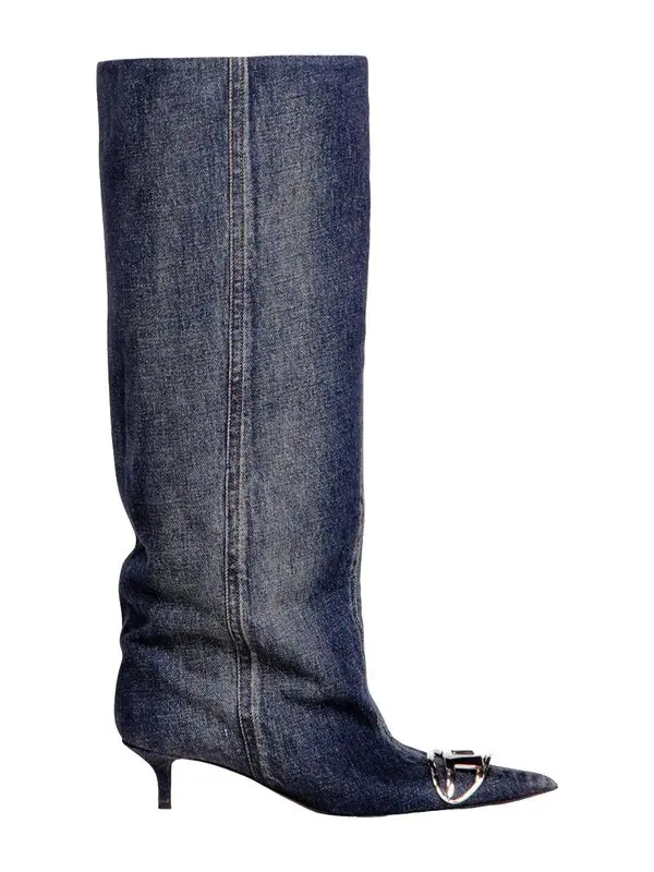 DIESEL® Dvenus Knee-high Denim Boots - Blue