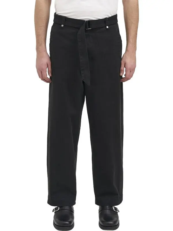 ENTIRE STUDIOS Cotton Palazzo Trousers - Black