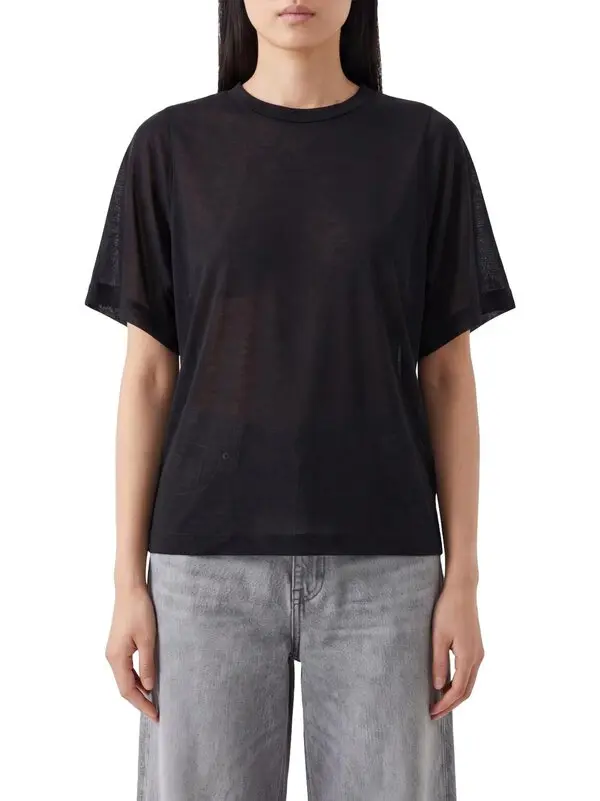 Carven Silk T-shirt - Black