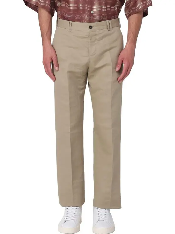 PT TORINO Cotton And Linen Chino Trousers - Beige