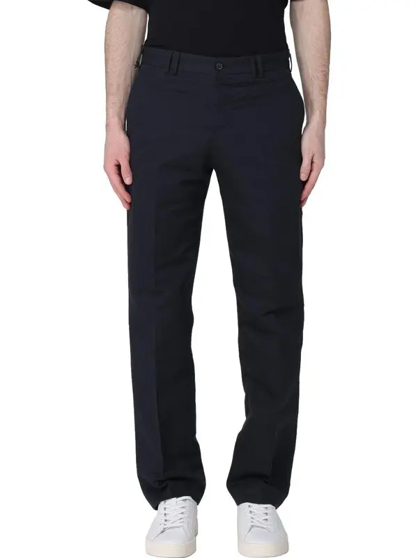 PT TORINO Cotton And Linen Chino Trousers - Black
