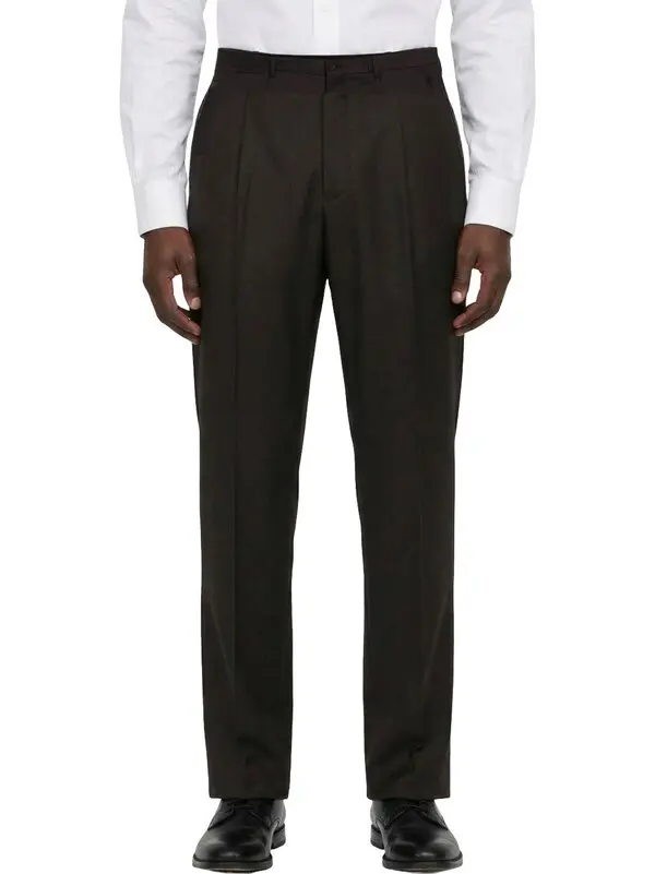 Dolce & Gabbana Virgin Wool Tailored Trousers - Brown