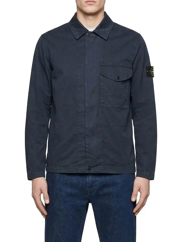 Stone Island Used Twill Overshirt - Beige