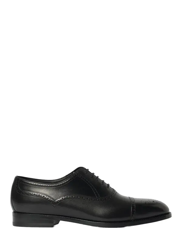 Manolo Blahnik Brogue Oxford Shoes - Black